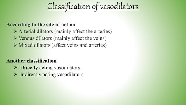 vasodilator and vasoconstrictor.pptx | Heart and Cardiovascular ...