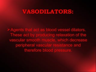 Vasodilators | PPT
