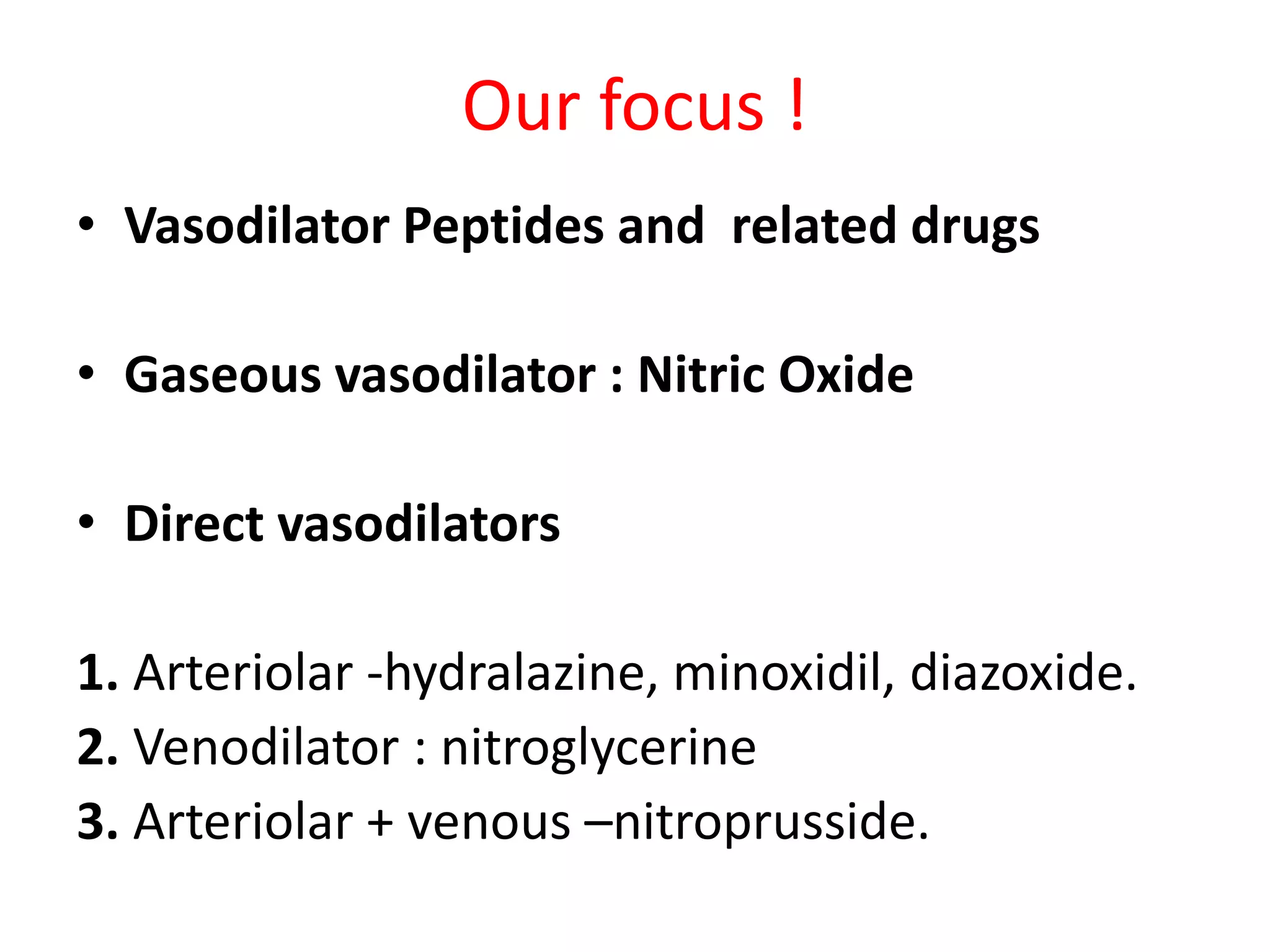 Vasodilators | PPTX