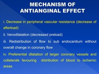 Vasodilators - Medicinal chemistry for B.Pharm. | PPTX