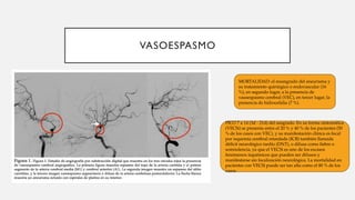 VASOESPASMO CEREBRAL Y TRATAMIENTO MEDICO | PPTX