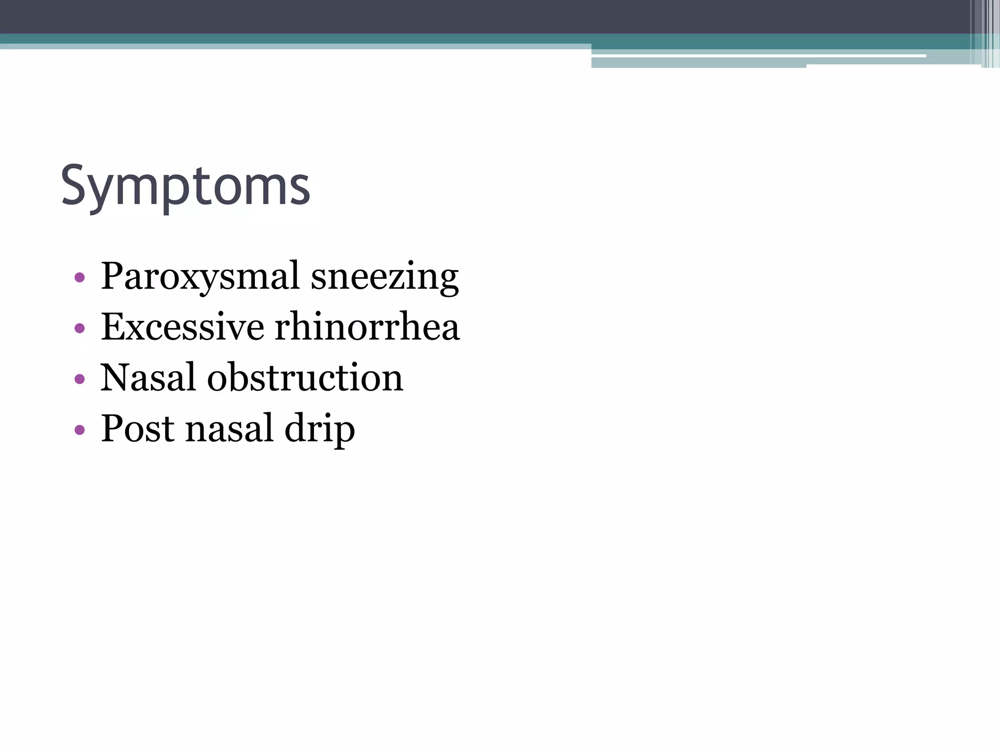Vasomotor and atrophic rhinitis | PPTX