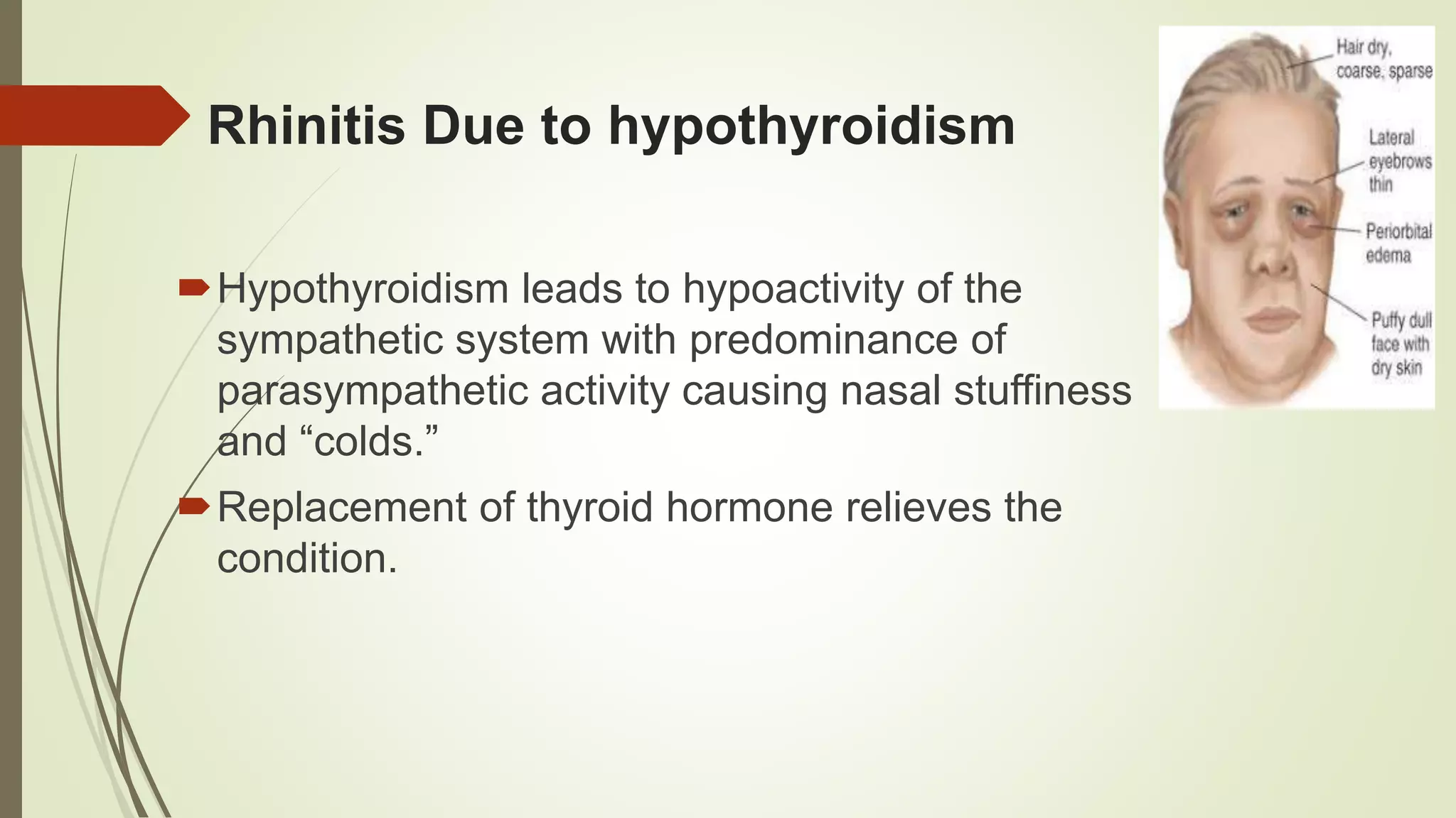 Vasomotor rhinitis and other rhinitis | PPTX