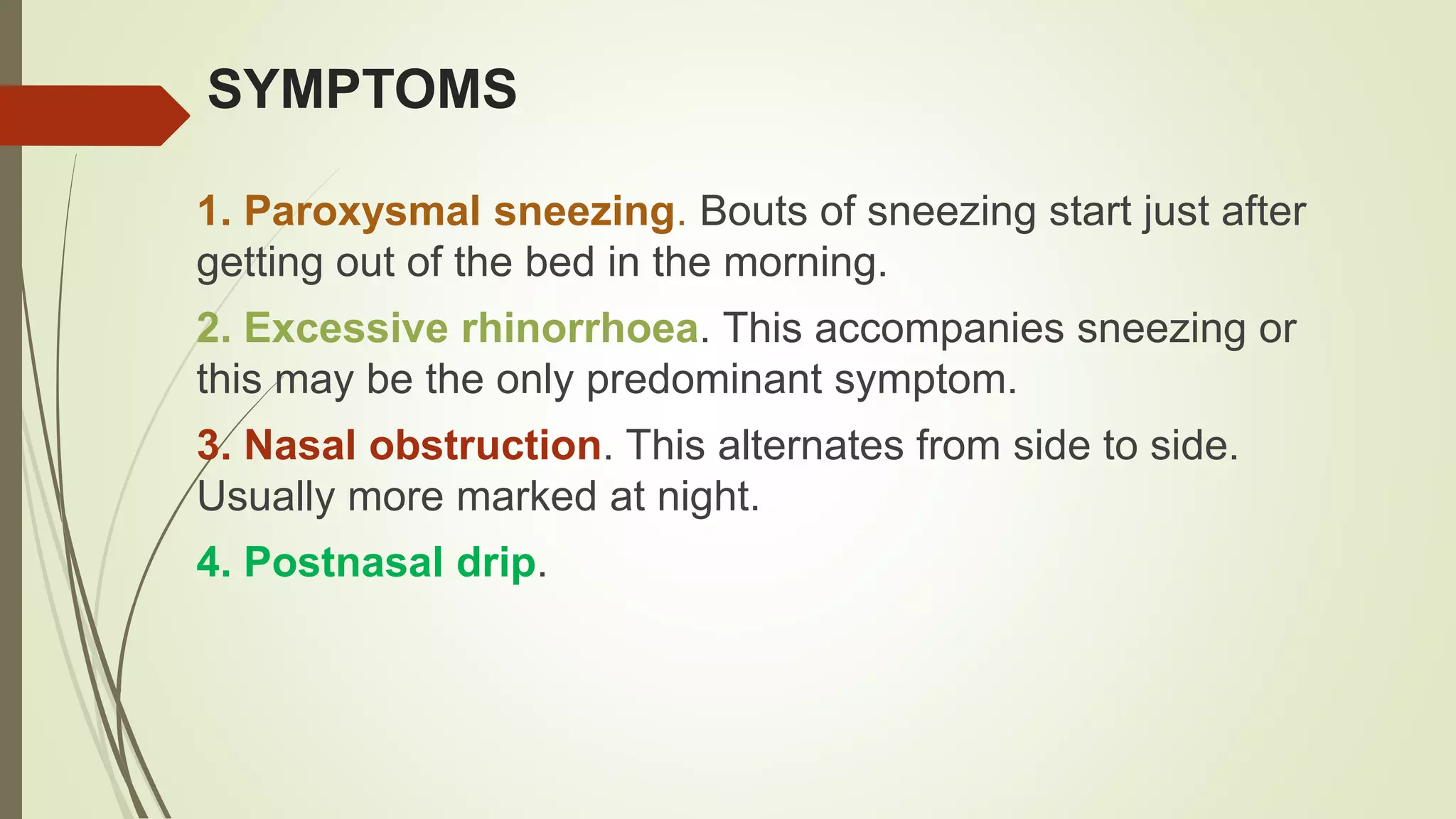Vasomotor rhinitis and other rhinitis | PPTX
