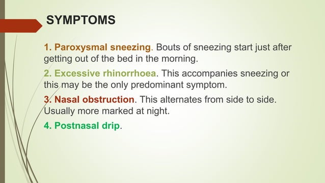 Vasomotor rhinitis and other rhinitis | PPTX