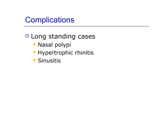 Vasomotor rhinitis & nares | PPT