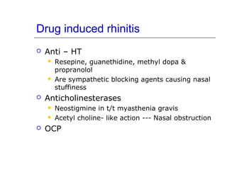 Vasomotor rhinitis & nares | PPT