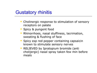 Vasomotor rhinitis & nares | PPT
