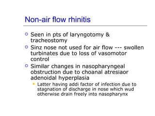 Vasomotor rhinitis & nares | PPT