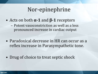 Vassopressors and Inotropes | PPTX