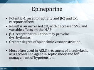 Vassopressors and Inotropes | PPTX