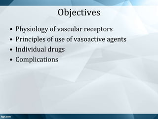 Vassopressors and Inotropes | PPTX