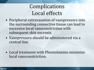 Vassopressors and Inotropes | PPTX