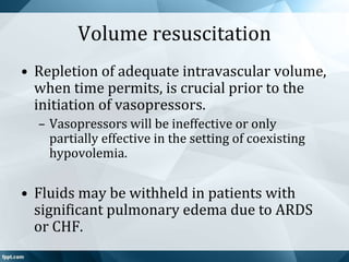 Vassopressors and Inotropes | PPTX