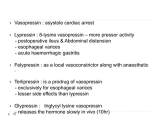 Vasopressin agonista and antagonist | PPTX