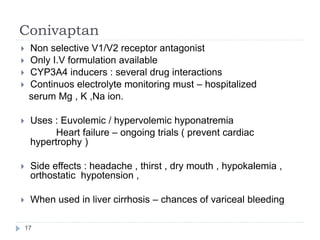 Vasopressin agonista and antagonist | PPTX