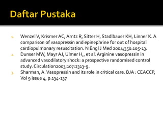 Vasopressin dan perawatan intensif | PPT