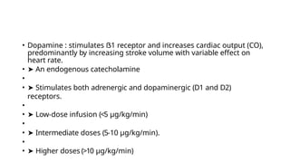 vasopressor and inotropes in brief powerpoint | PPTX