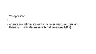 vasopressor and inotropes in brief powerpoint | PPT