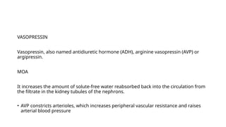 vasopressor and inotropes.pptx explained | PPTX