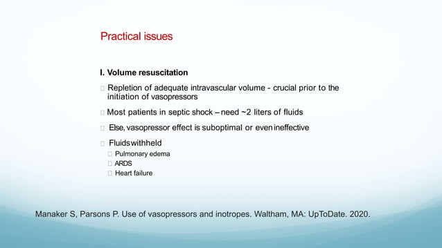 vasopressors.pptx | Heart and Cardiovascular Diseases | Diseases and ...