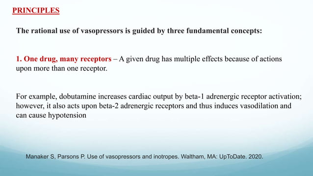 vasopressors.pptx | Heart and Cardiovascular Diseases | Diseases and ...