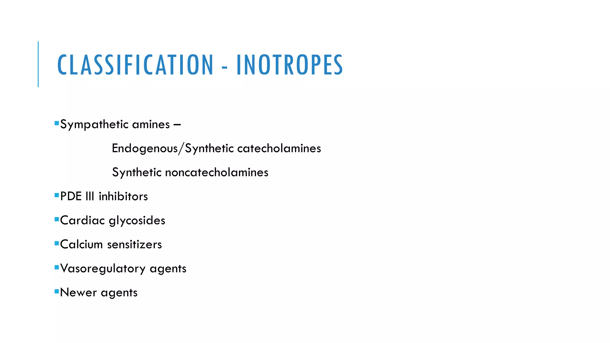 Inotropes & Vasopressors | PDF
