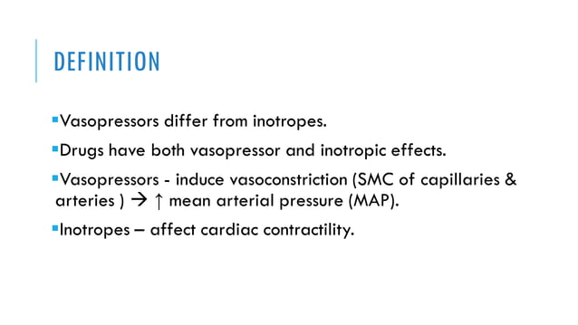 Inotropes & Vasopressors | PPT