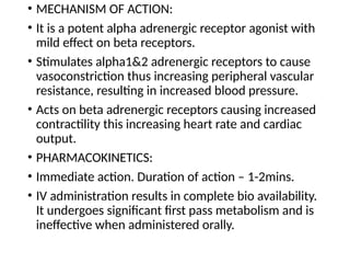 Vasopressors and ionotropes in anesthesia | PPTX