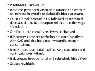 Vasopressors and ionotropes in anesthesia | PPTX