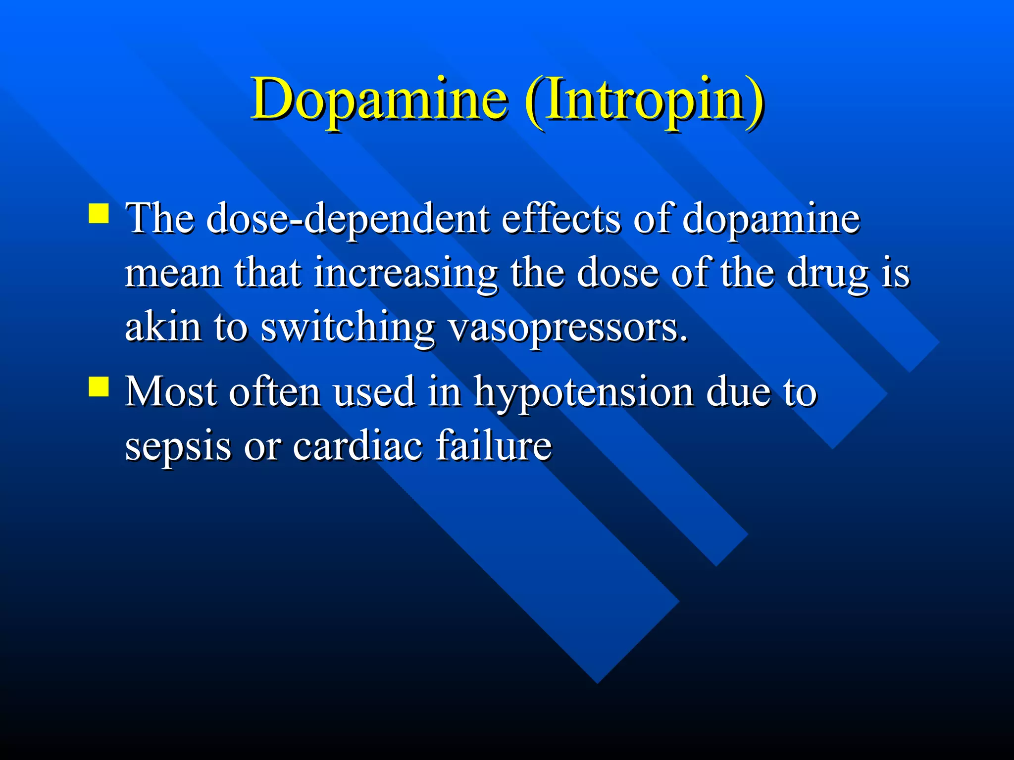 Vasopressors and inotropes | PPT | First Aid | Injuries