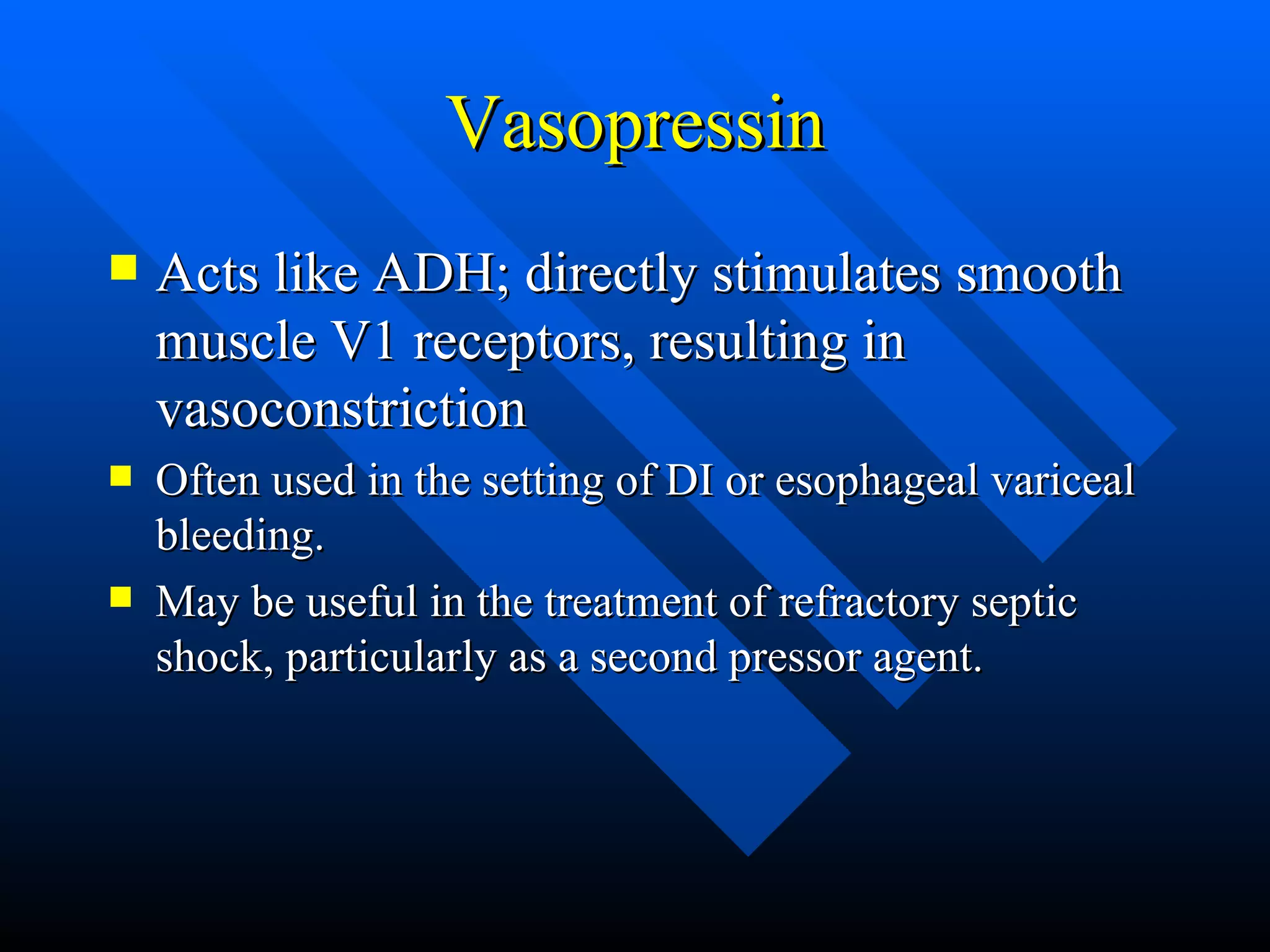 Vasopressors and inotropes | PPT | First Aid | Injuries