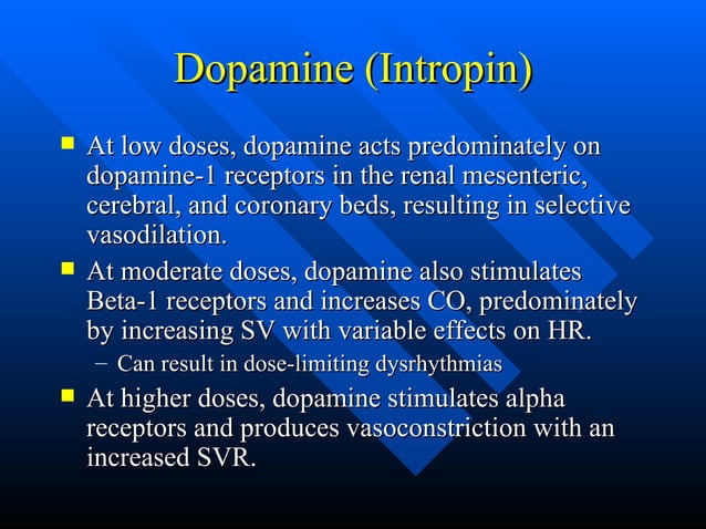 Vasopressors and inotropes | PPT | First Aid | Injuries