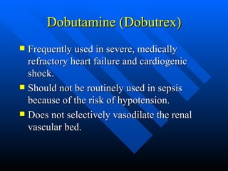 Vasopressors and inotropes | PPT | First Aid | Injuries