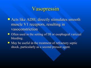 Vasopressors and inotropes | PPT | First Aid | Injuries