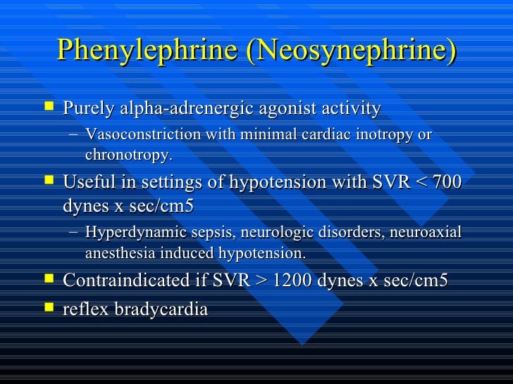 Vasopressors and inotropes