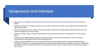 Vasopressors and inotropes | PPTX