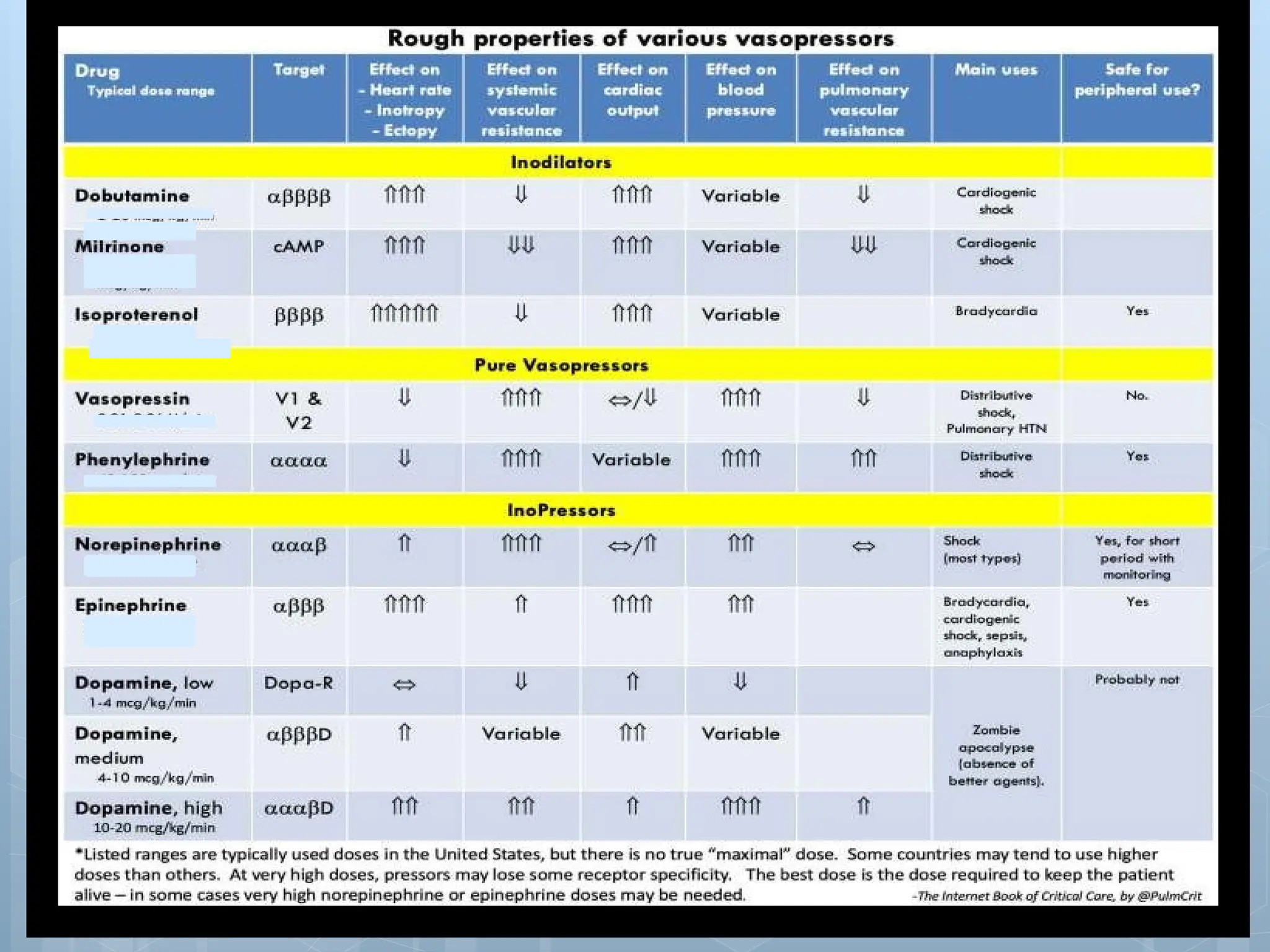 VASOPRESSORS AND INOTROPES USED IN ICU | PPTX