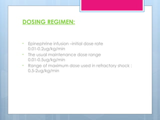 VASOPRESSORS AND INOTROPES USED IN ICU | PPTX