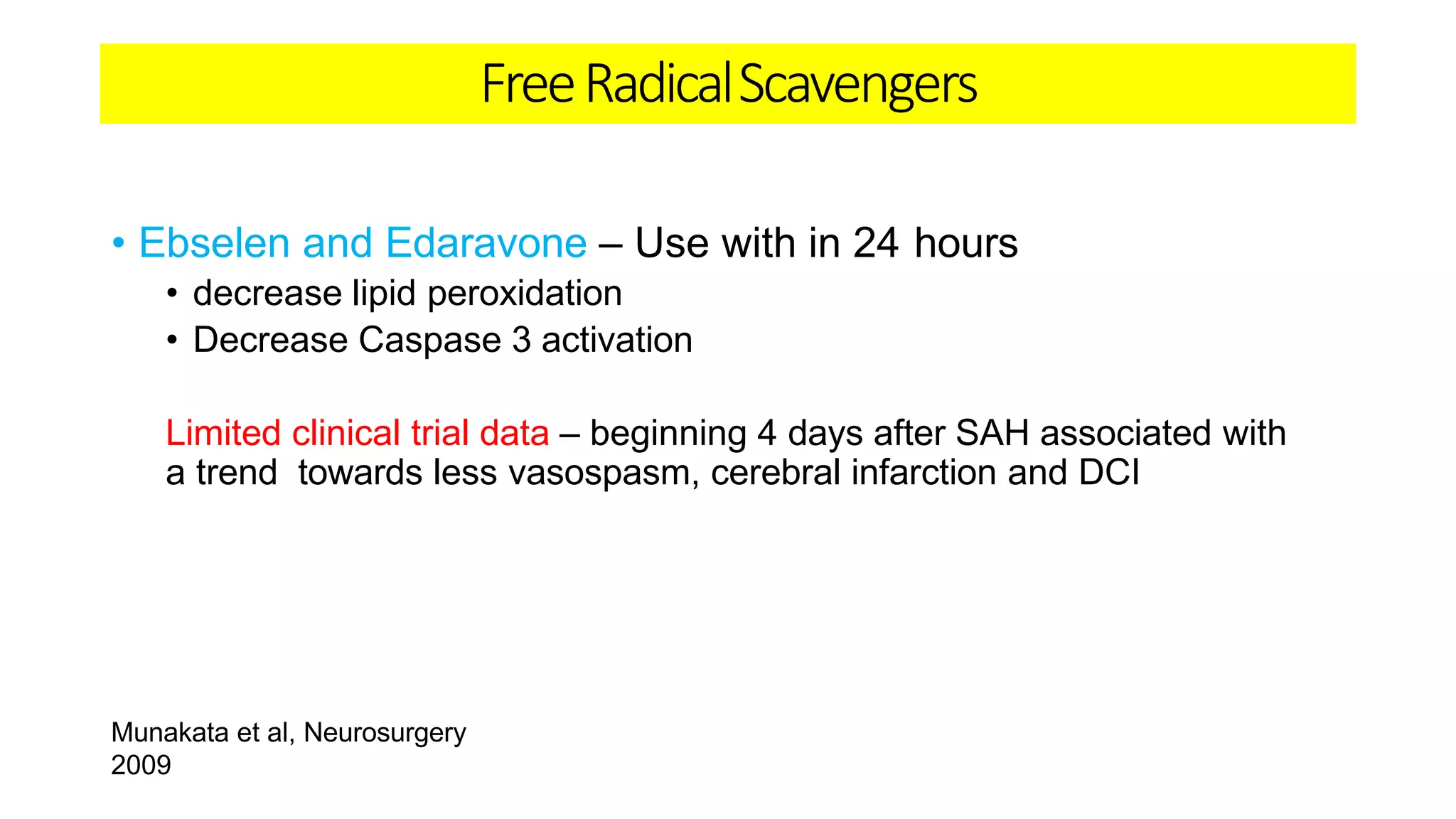 Vasospasm in subarachnoid haemorrhage pre finale | PPTX