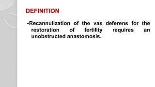 Vasovasostomy | PPTX