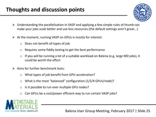 vasp-gpu on Balena: Usage and Some Benchmarks | PDF
