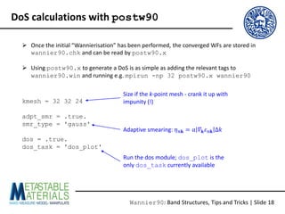 Wannier90: Band Structures, Tips and Tricks | PDF