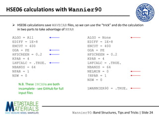 Wannier90: Band Structures, Tips and Tricks | PDF