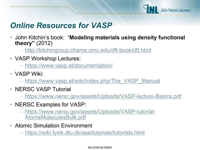 vasp_tutorial.pptx | Chemistry | Science