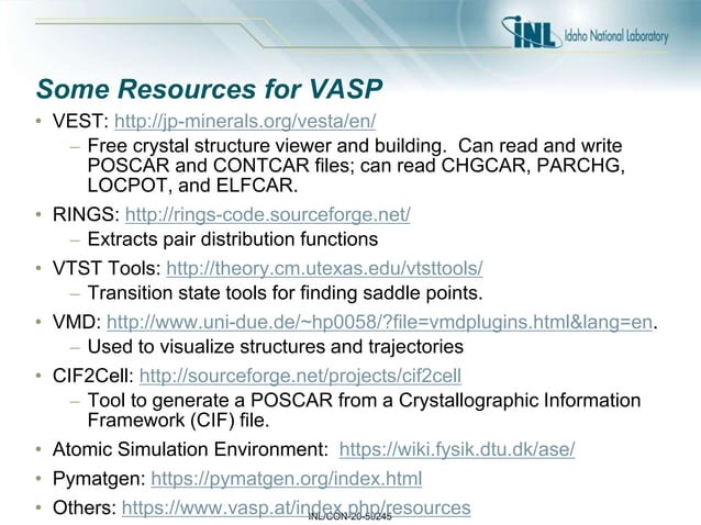 vasp_tutorial.pptx | Chemistry | Science