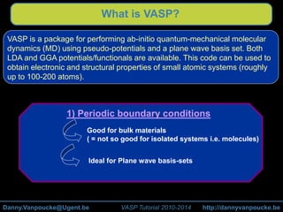 VASPTutorial_2014 old vasp tut download | PDF | Chemistry | Science