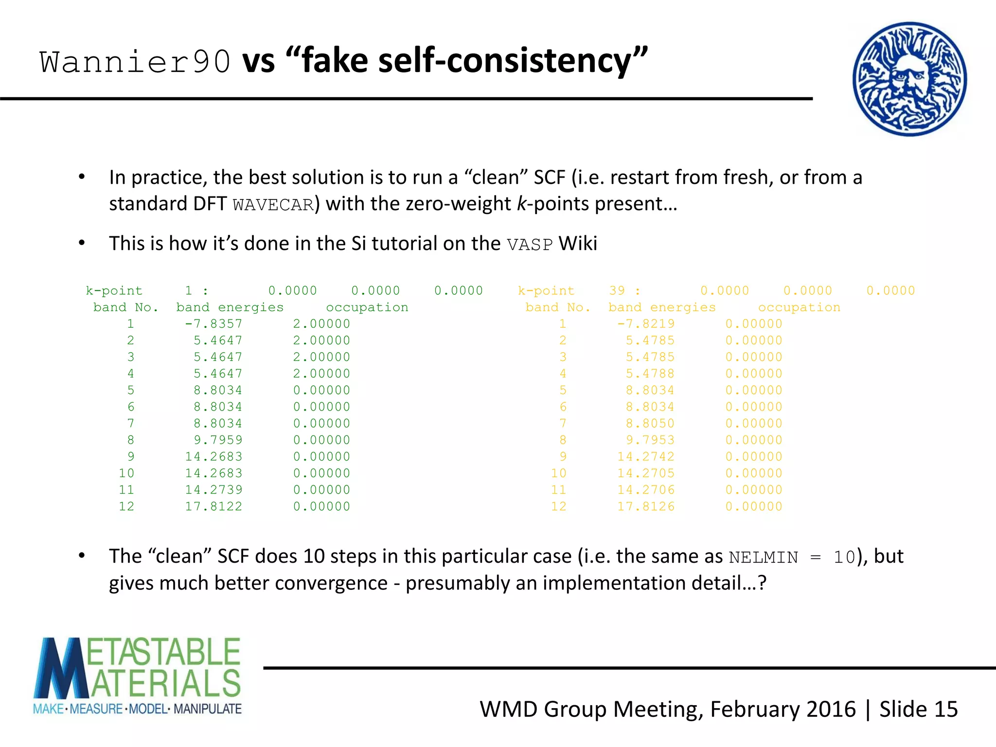 VASP And Wannier90: A Quick Tutorial | PDF