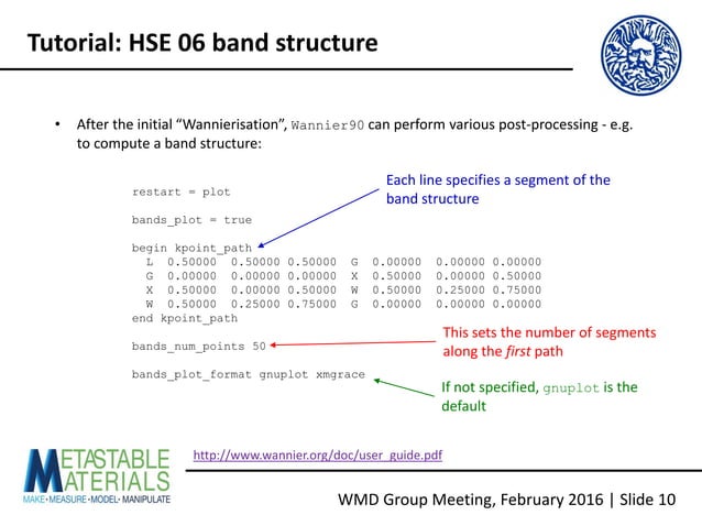 VASP And Wannier90: A Quick Tutorial | PDF | Programming Languages ...