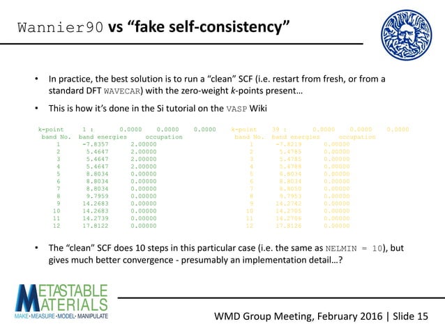 VASP And Wannier90: A Quick Tutorial | PDF | Programming Languages ...